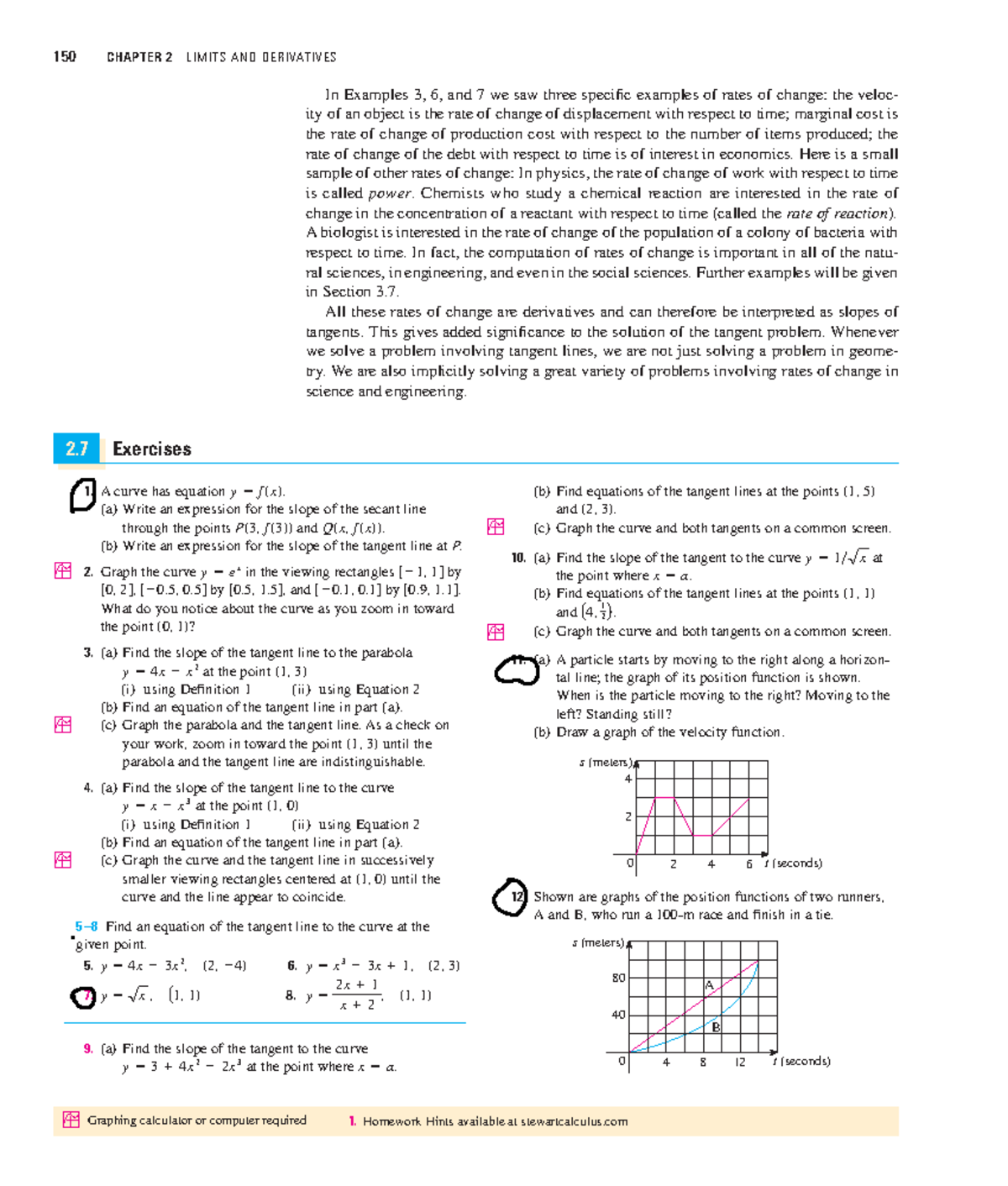 TUT 2 - 150 CHAPTER 2 LIMITS AND DERIVATIVES A curve has equation. (a ...