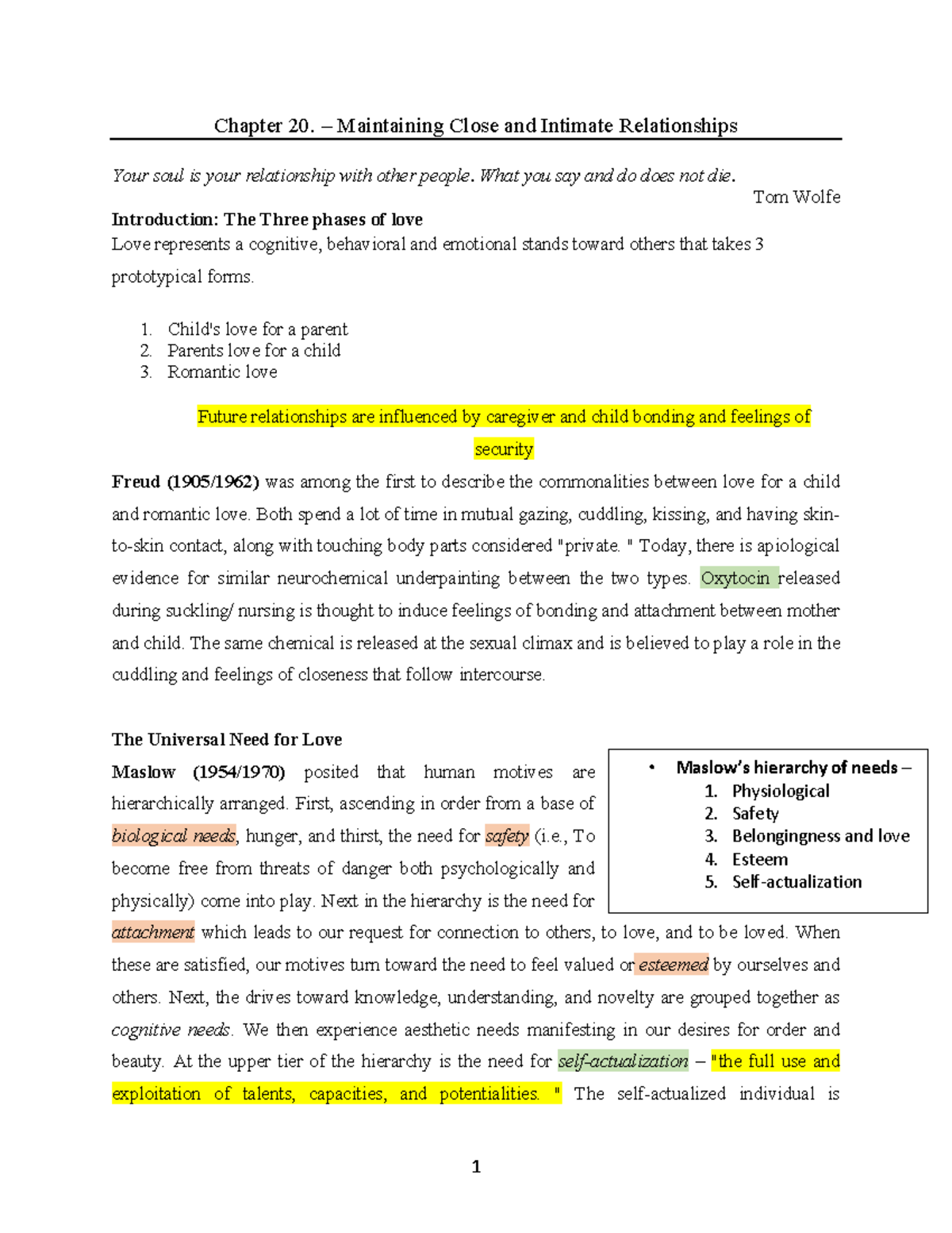 Chapter 20. – Maintaining Close and Intimate Relationships - Chapter 20 ...