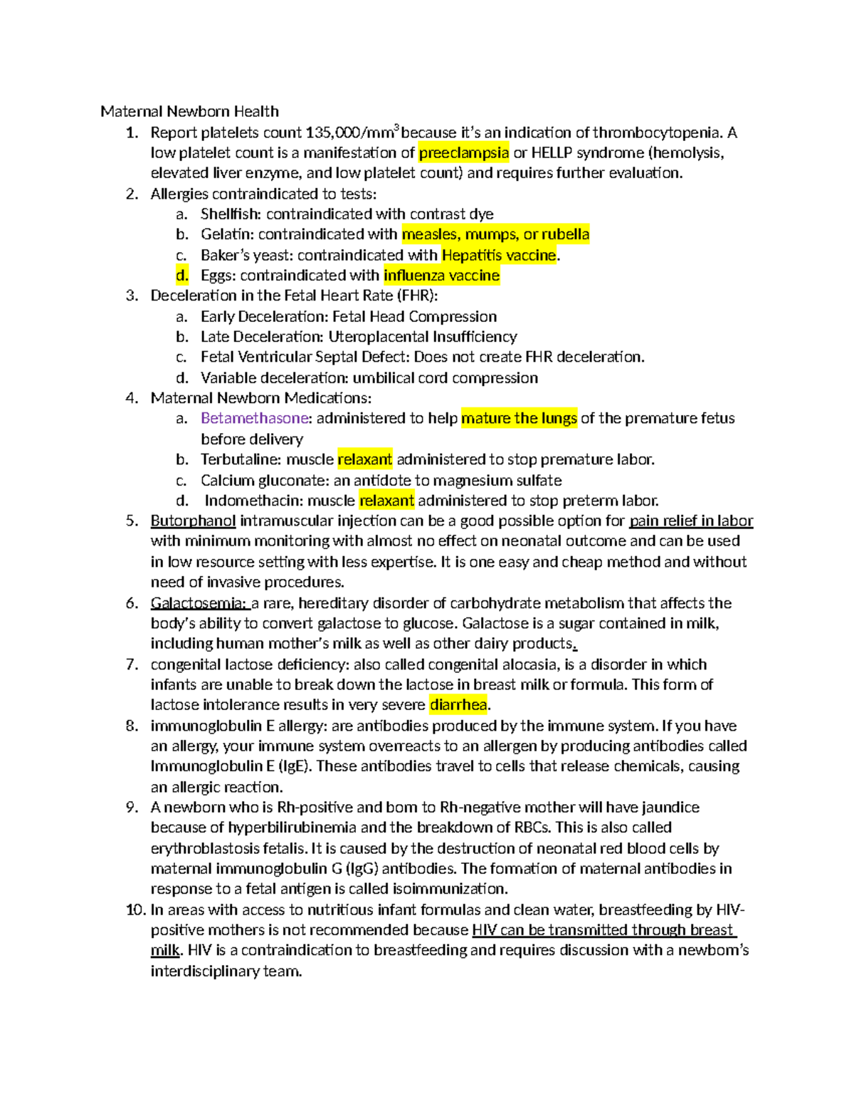 Maternal Newborn Health - Report platelets count 135,000/mm 3 because ...