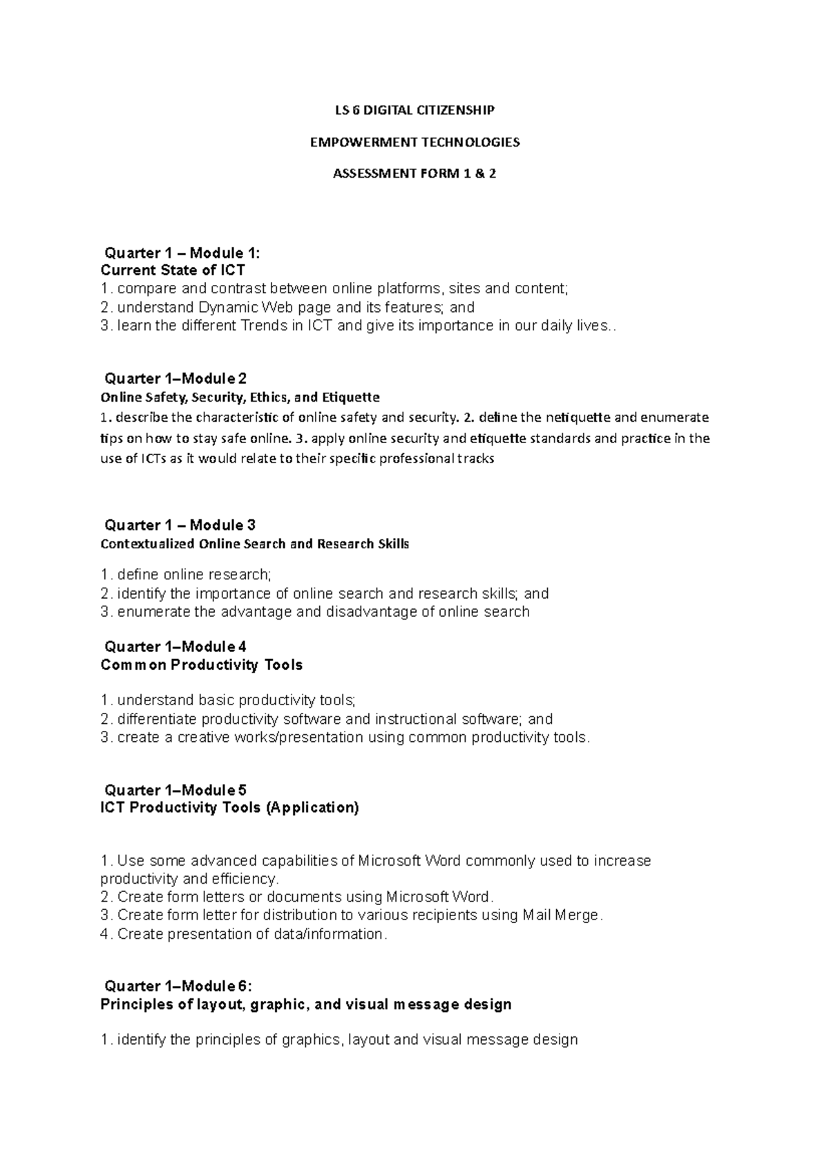 LS 6 ET-ILA - PRACTICE MATERIALS - LS 6 DIGITAL CITIZENSHIP EMPOWERMENT ...