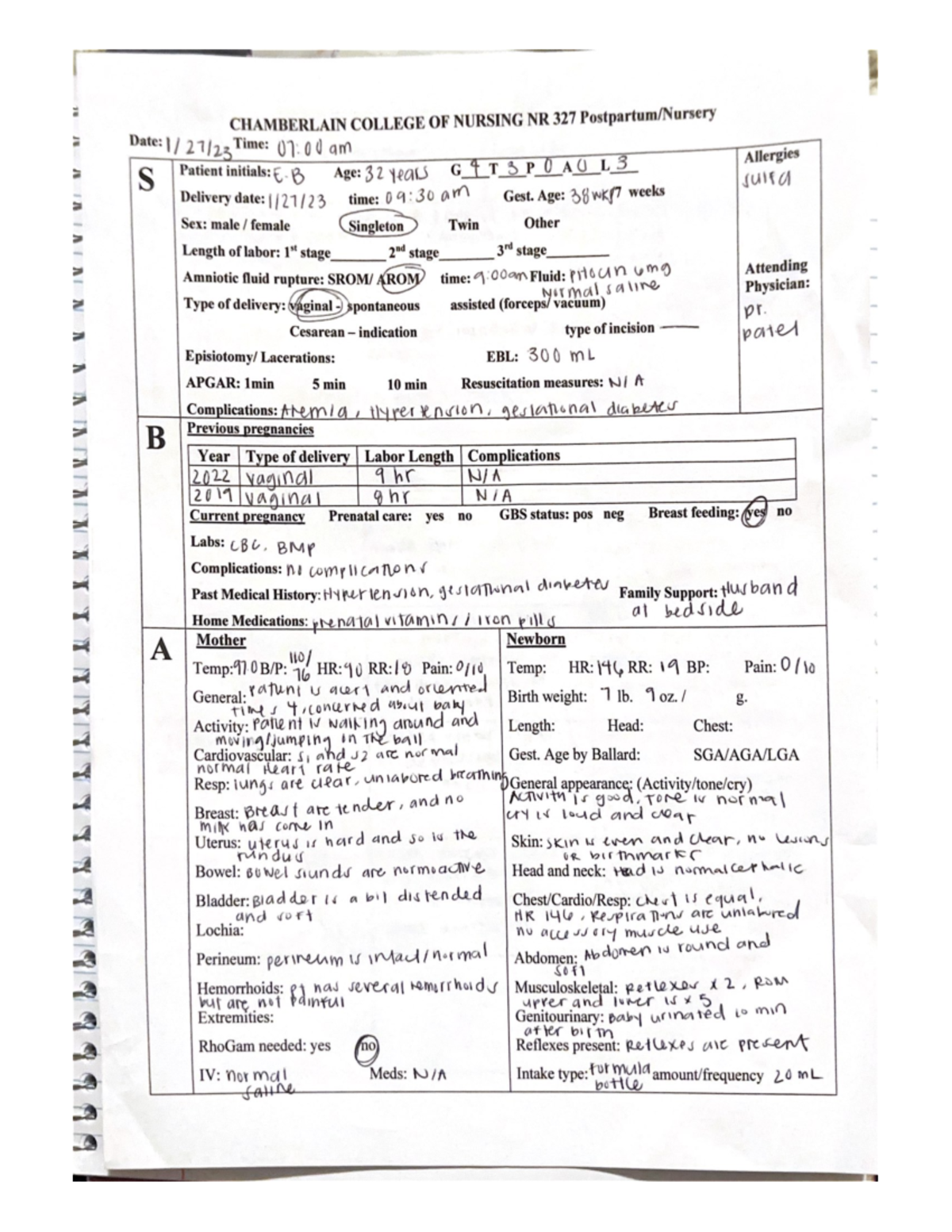 SBAR week 3 - ISBAR CLINICAL - NR-327 - Studocu
