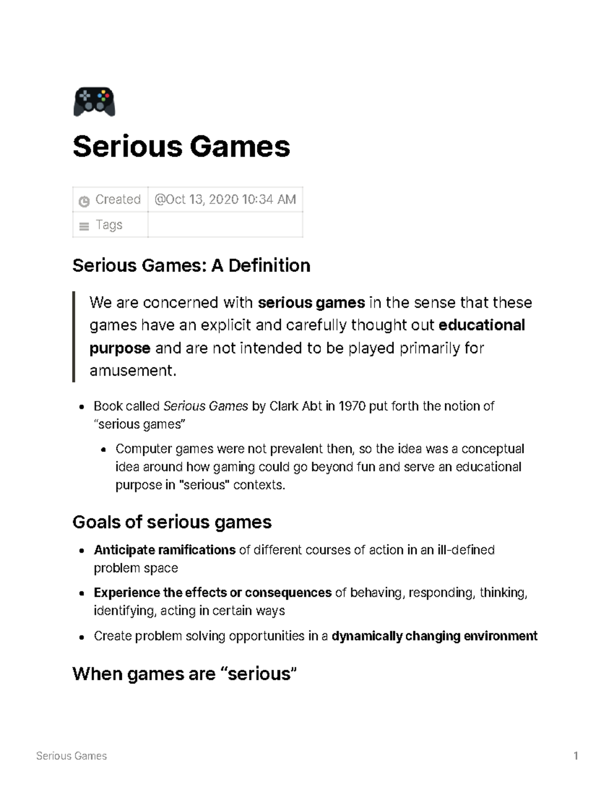 EDUC 333 (Chris Quintana): Serious Games - 🎮 Serious Games Created Tags ...
