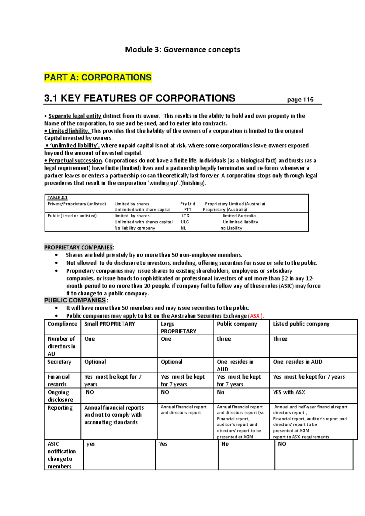 S2 2022 - CPA Australia Ethics AND Governance Module 3 Notes - Module 3 ...
