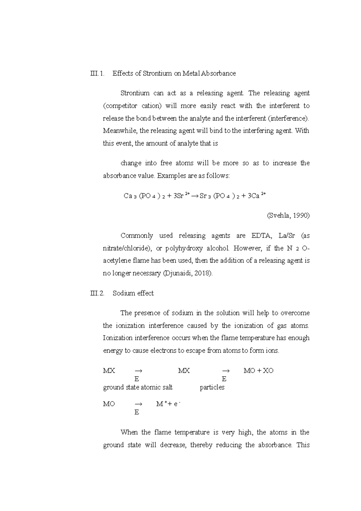 Effects of Strontium - III. Effects of Strontium on Metal Absorbance ...