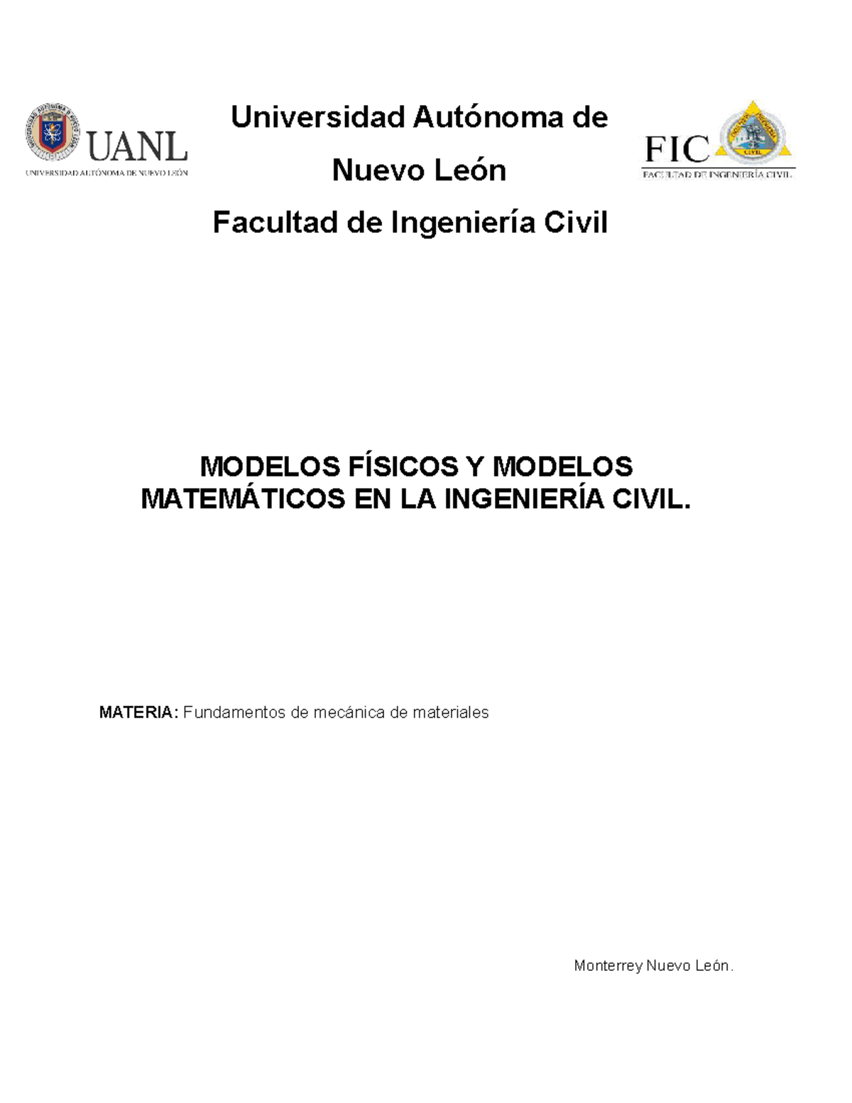 Modelos Físicos Y Modelos Matemáticos EN LA Ingeniería Civil ...