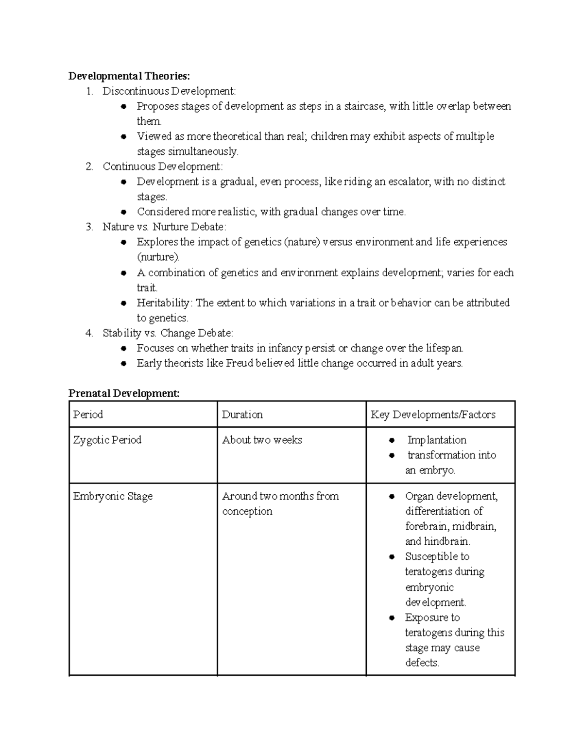 Amsco Infancy - Developmental Theories: 1. Discontinuous Development ...
