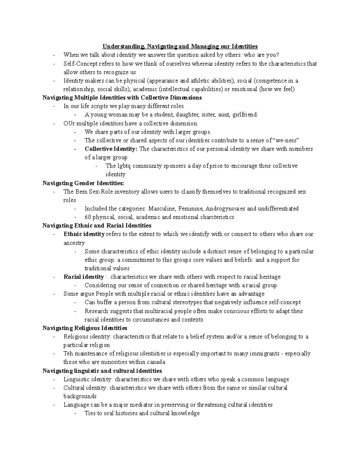 Chapter 4 - Understanding, Navigating and Managing our Identities ...