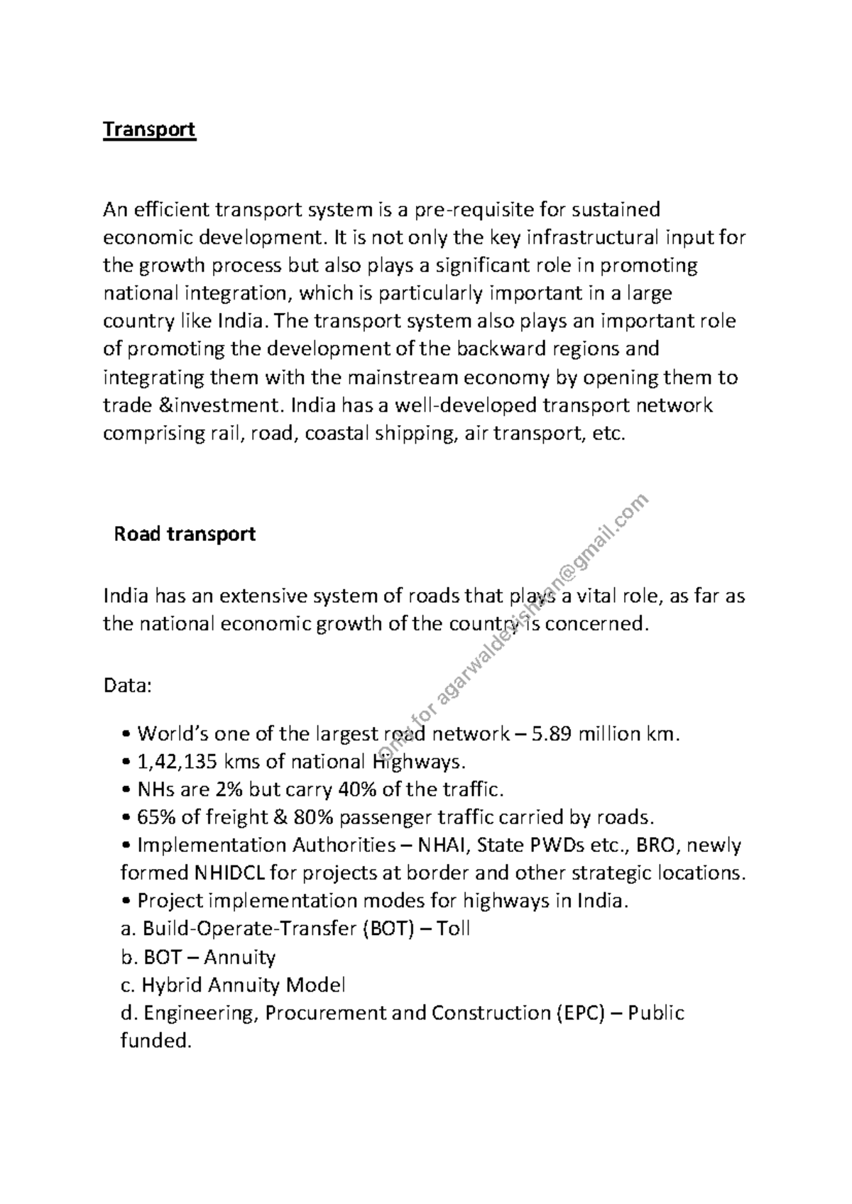 61952 classroom 4 Transport - Transport An efficient transport system ...