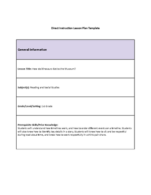 D164 Task 1 - Lesson Plan Assignment - Elementary Disciplinary Literacy ...