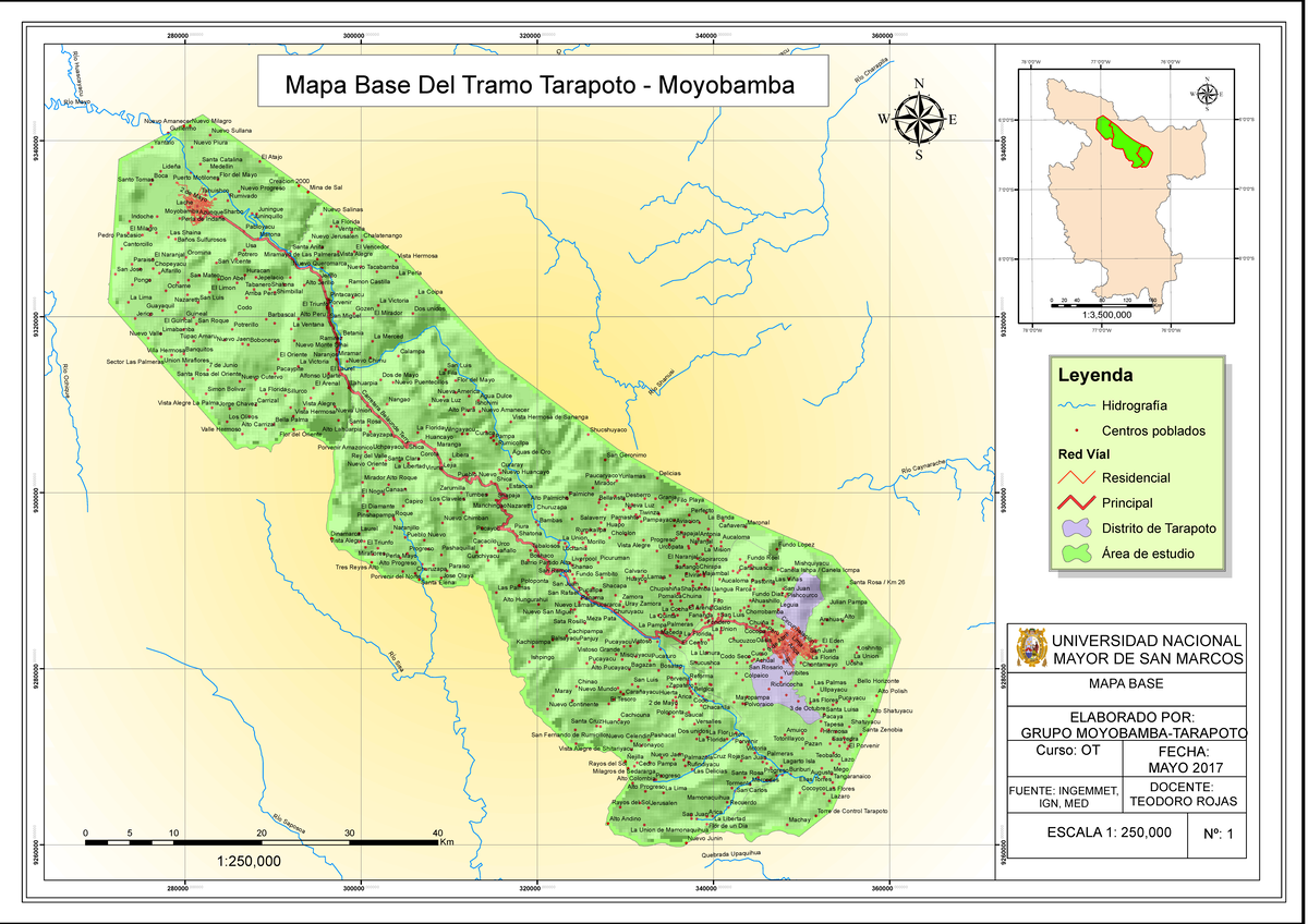 MAPA BASE - Mapa de moyobamba - 320000 340000 360000 r Queb cu ascaya ...