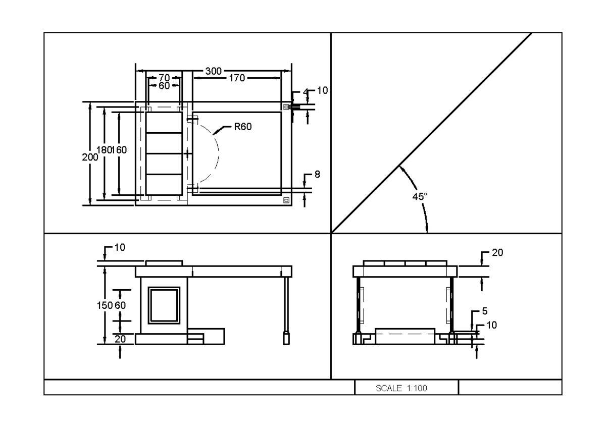 Drawing 5-Layout 1 - zxc - Civil Engineering Quantities - 45° - R - SCALE 1: - Studocu