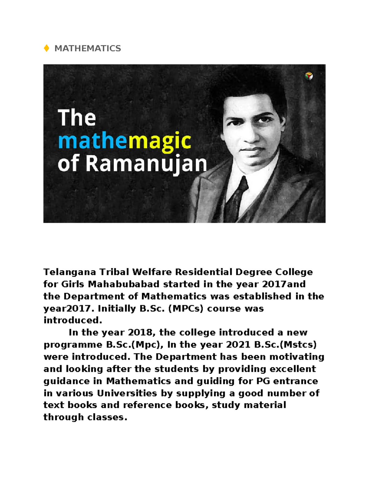 New Microsoft Office Word Document - MATHEMATICS Telangana Tribal ...