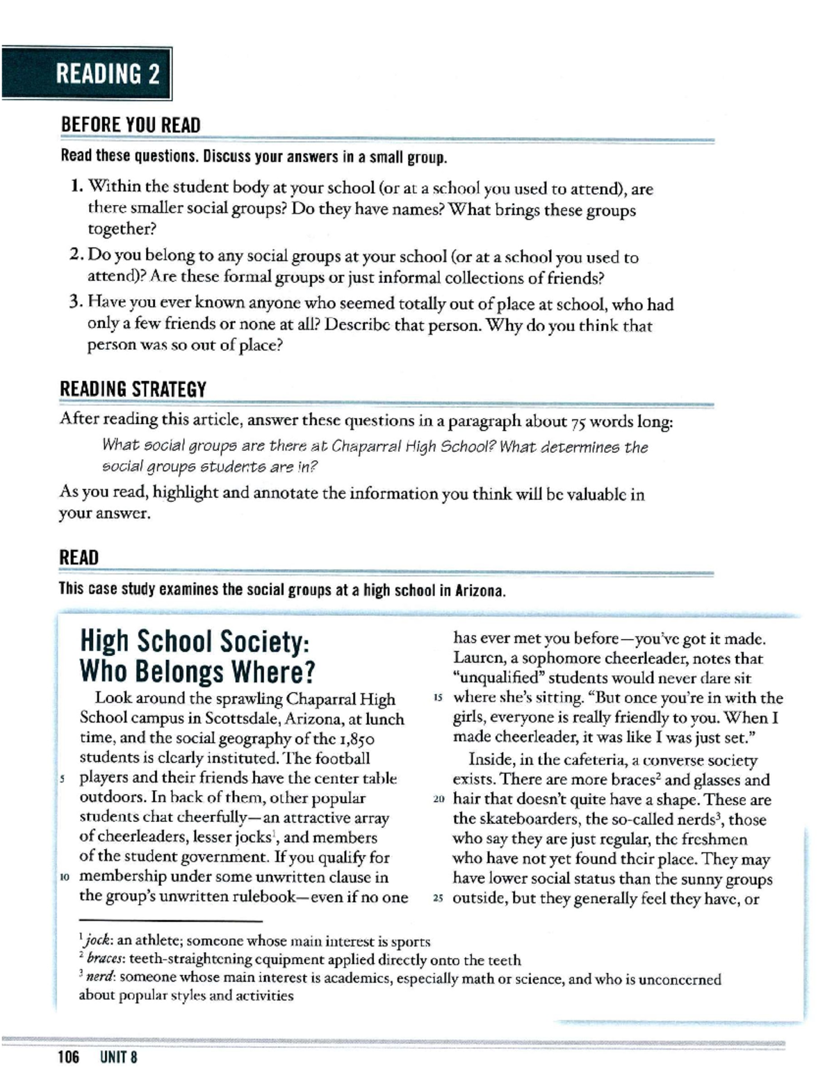 4. HIGH School Society - Person has symptoms/problems, but they are ...