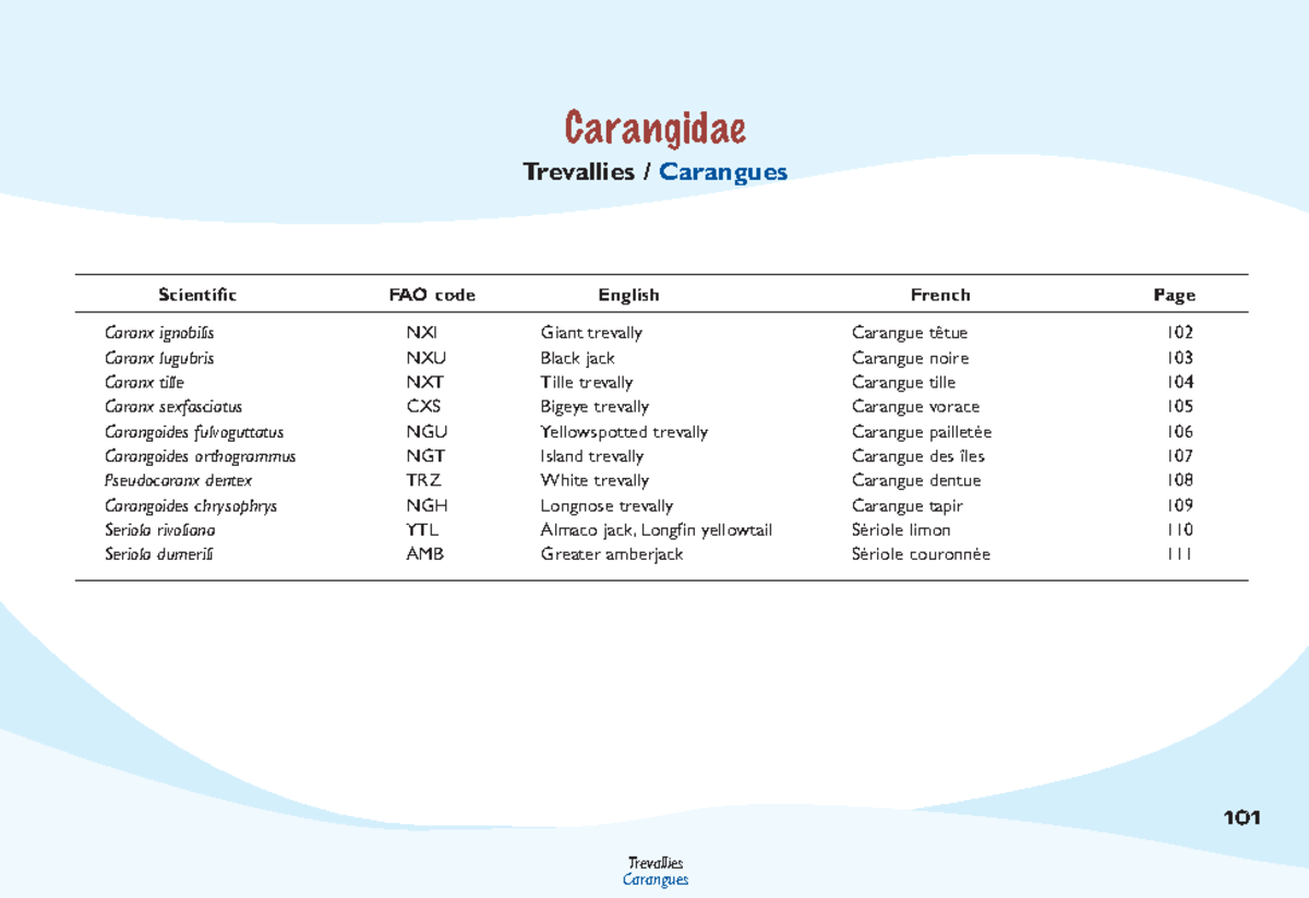 Chapman 08 ID Deep Bottom Fish 05 - 110011 Trevallies Carangues 40–330 ...