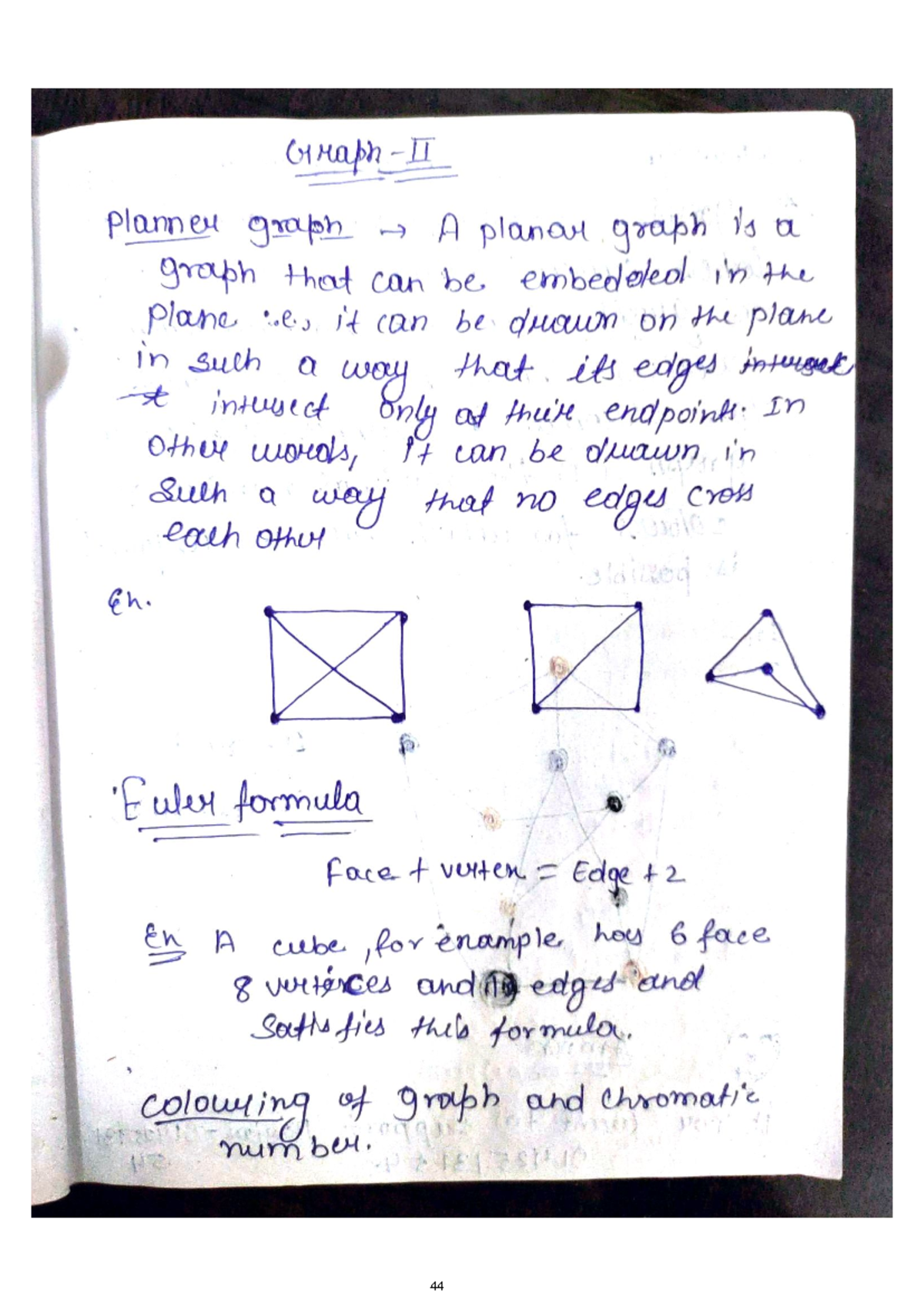 Mth401ch5 - notes chapter 5 - Graph planner graph A planar graph is a ...