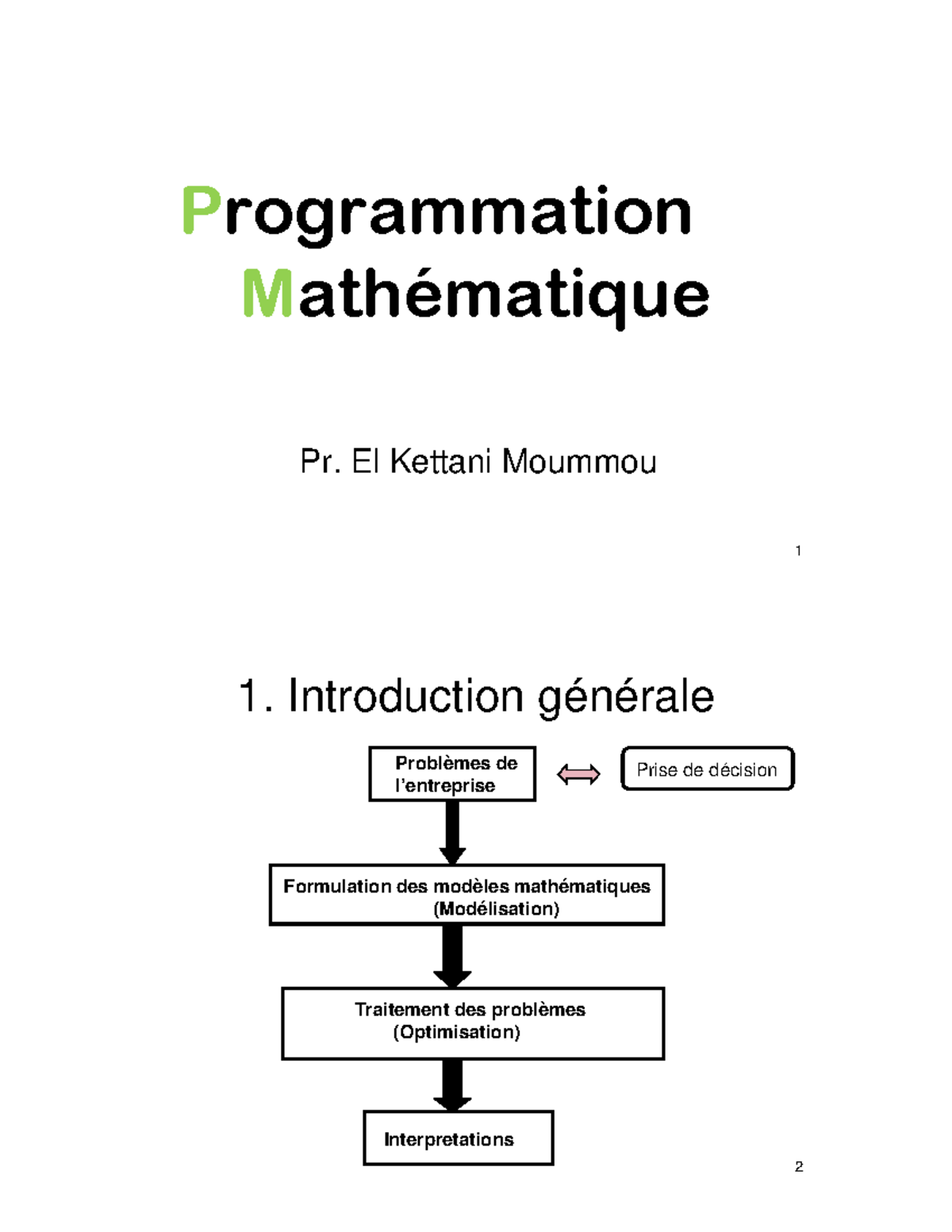 Programmation linéaire-01- [Modo de compatibilidad] - Programmation ...