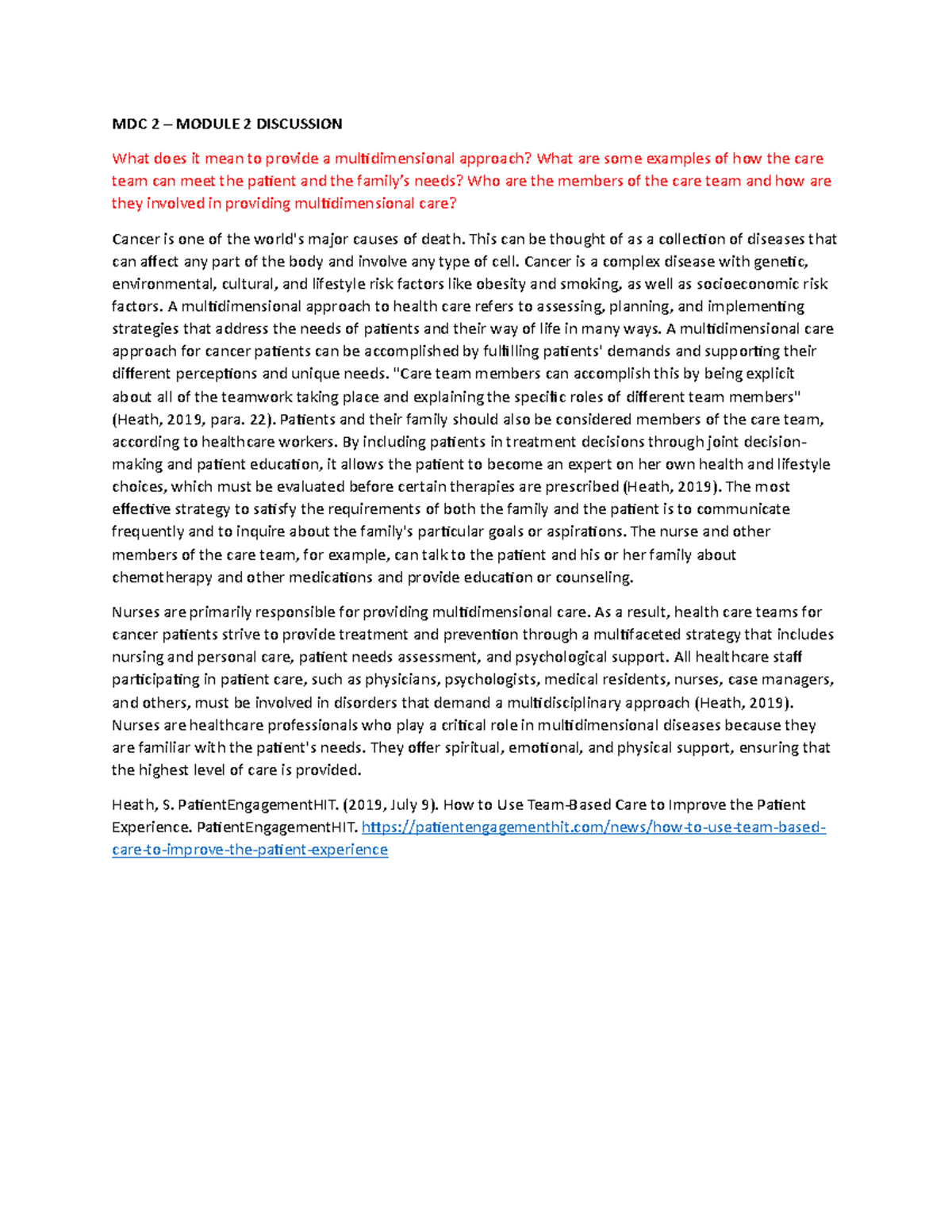 MDC 2 - Module 2 Discussion - MDC 2 – MODULE 2 DISCUSSION What does it ...