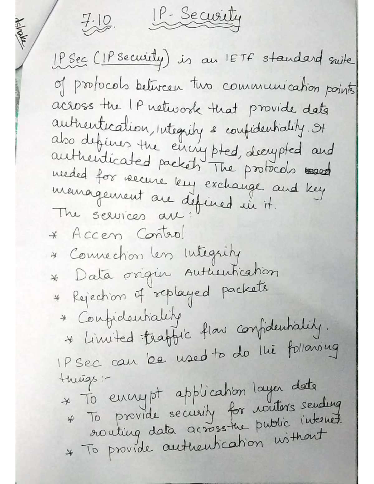 IP-Security(IP-Sec) - one of the topic of CSS - 7 IP Security IP Sec ...