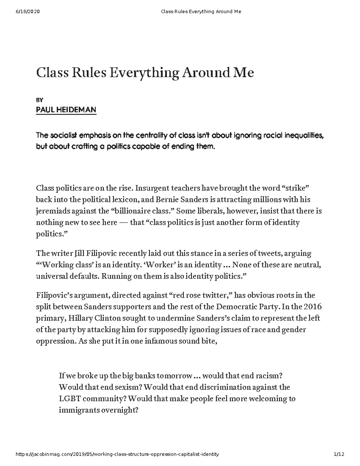POL 100 Class Rules Everything Around Me - Class Rules Everything ...