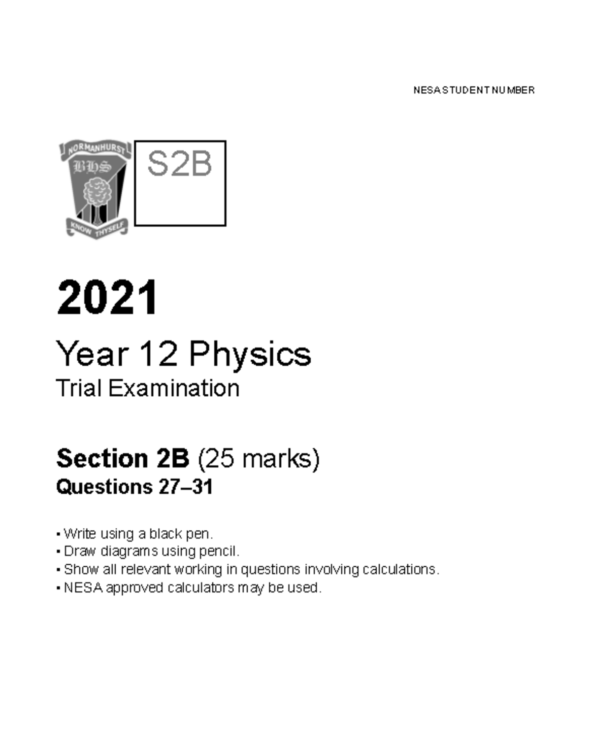MG and Sample Responses 2021 HSC Physics Trial - Section 2B Final ...