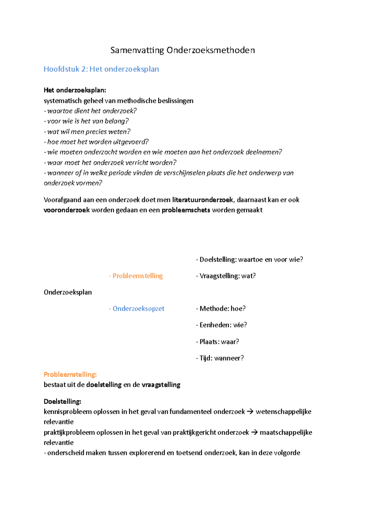 Samenvatting Onderzoeksmethoden - Organization Theory - Samenvatting ...