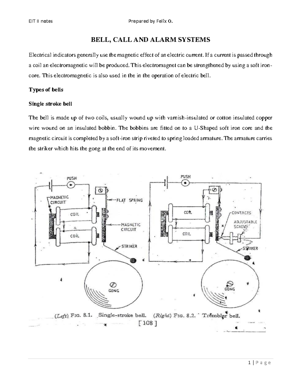 Bells and Alarms - BELL, CALL AND ALARM SYSTEMS Electrical indicators ...