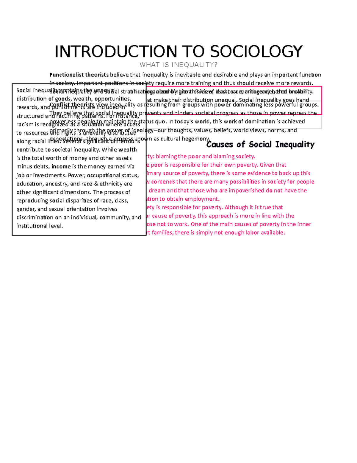 What is Social Inequality? - INTRODUCTION TO SOCIOLOGY WHAT IS ...