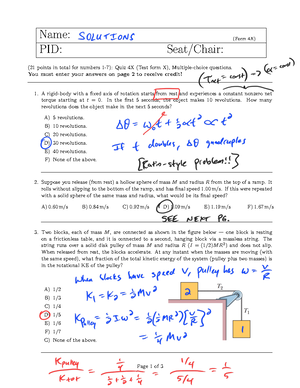 Practice Quiz 4X - Brian Shotwell, Department of Physics University of ...