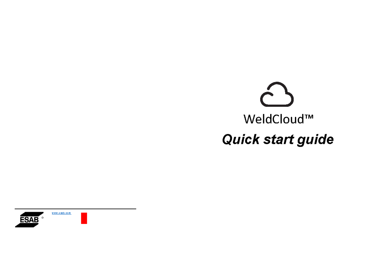 Weld Cloud Gateway upgrade - Quick start guide WeldCloud™ esab U8 2 ...