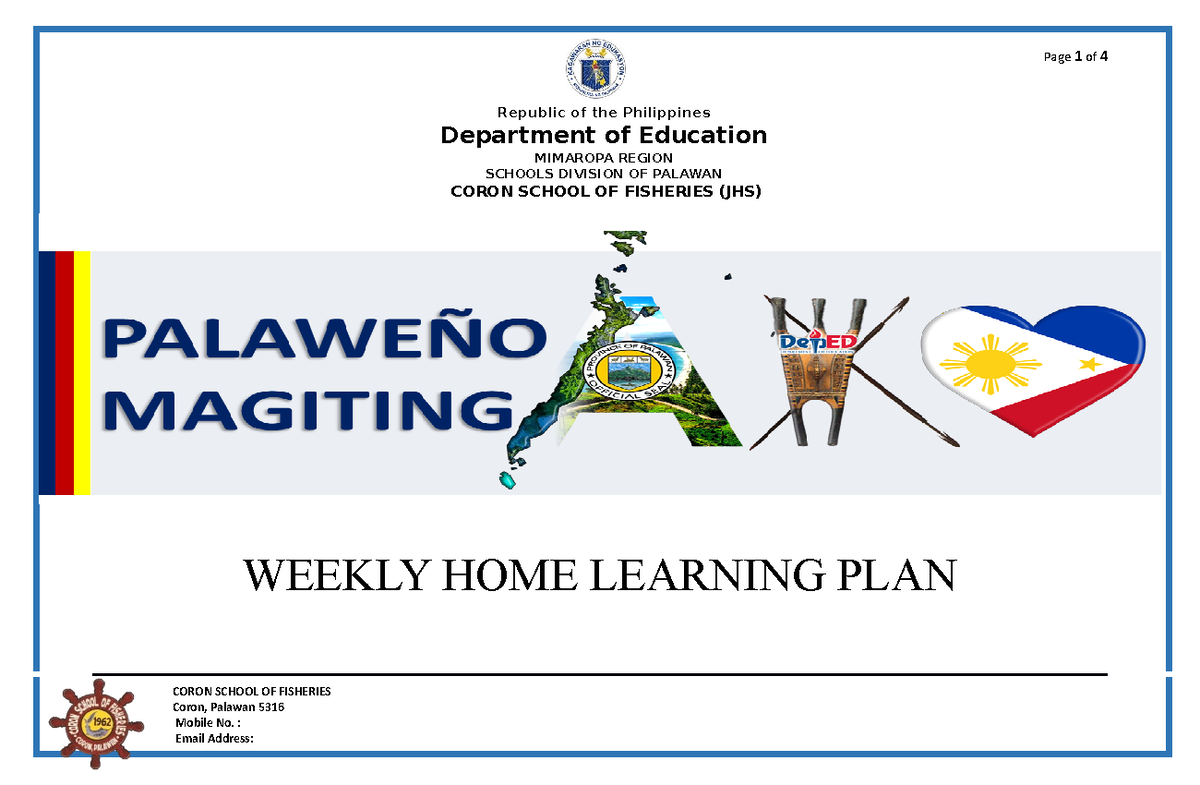 WHLP- CSS- Module 1 - WHLP - WEEKLY HOME LEARNING PLAN Republic of the ...