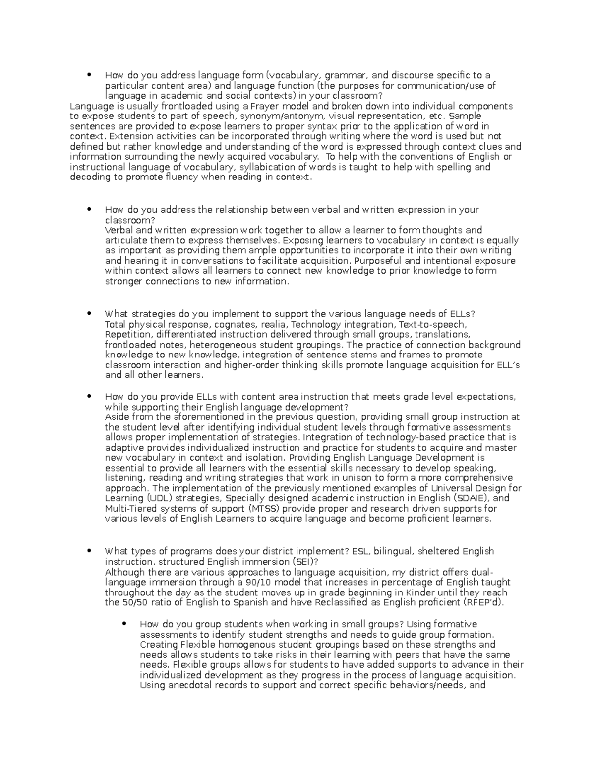 ESL-446 Interview:obsevation 1 - How do you address language form ...