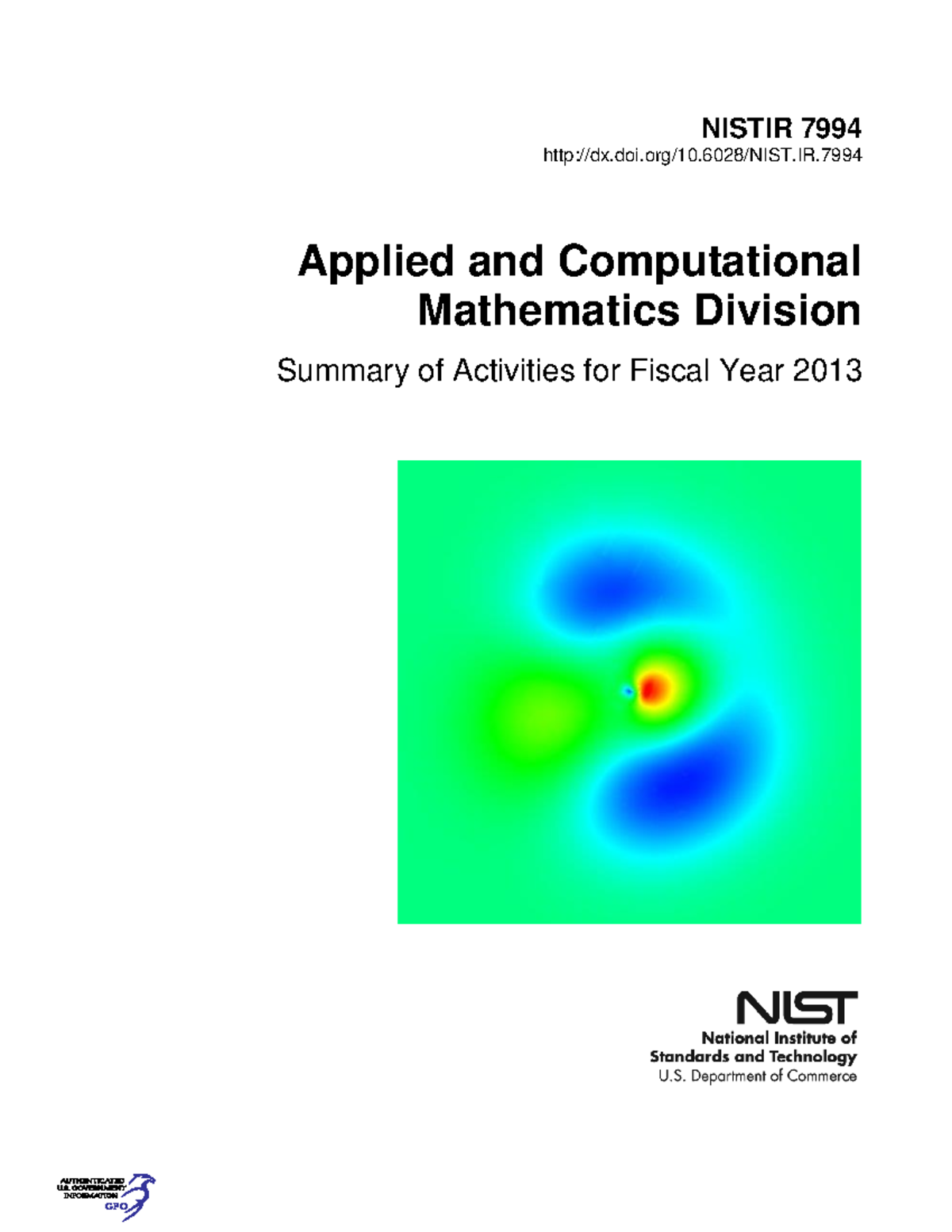 Govpub-C13-9401960 f96d029f3a20deb4cbf4aaafc - NISTIR 7994 dx.doi/10. ...