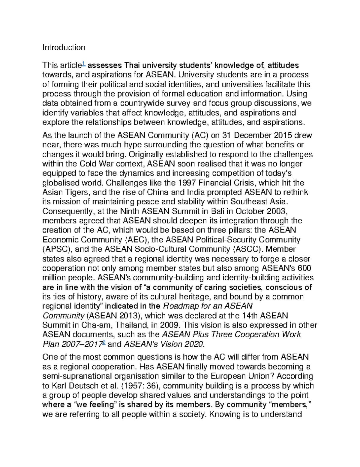 Introduction - Introduction This article 1 assesses Thai university ...