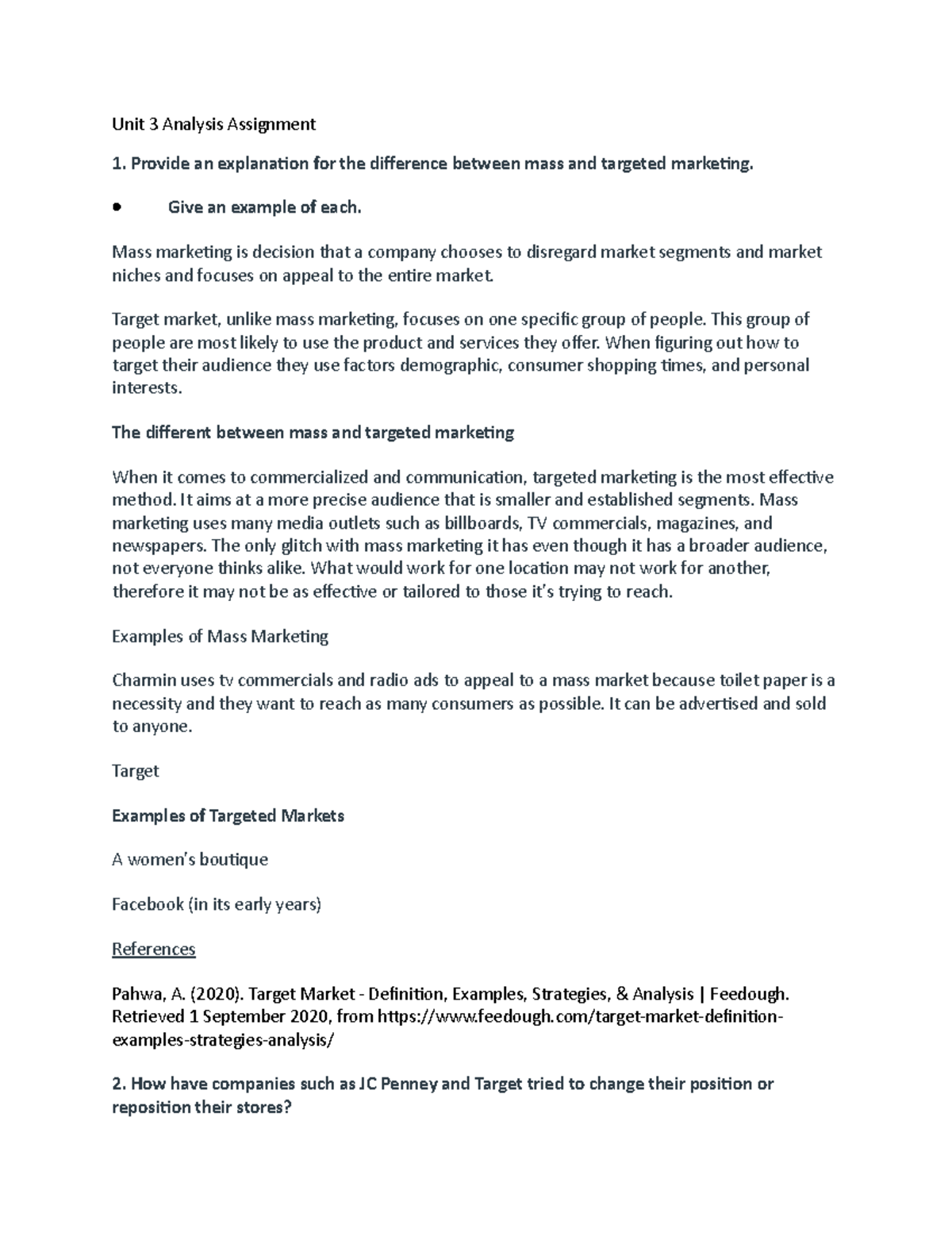 MK351-Unit 3 Analysis Assignment - Unit 3 Analysis Assignment 1 ...