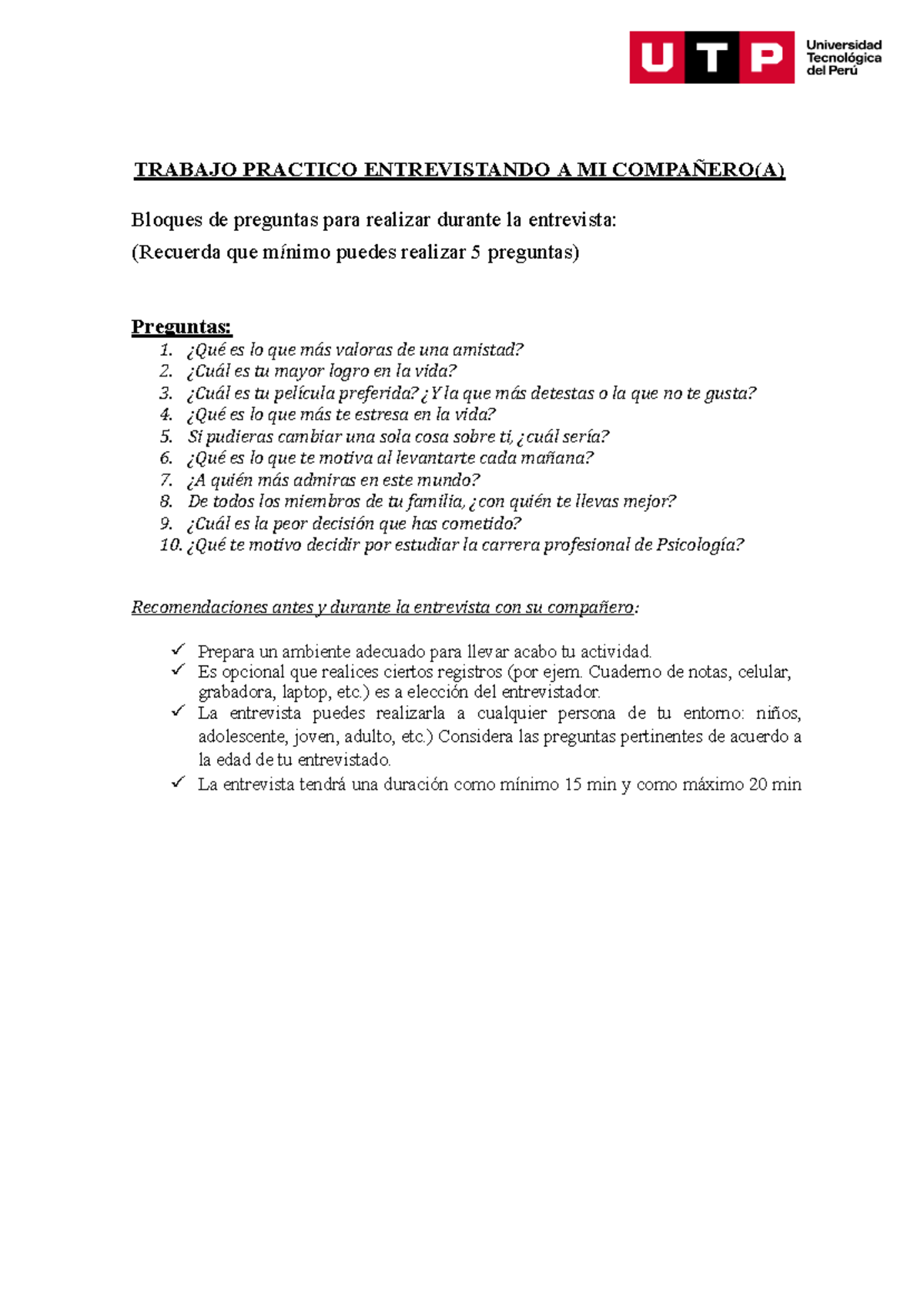S02 - Trabajo Practico Entrevistando A MI Compañero(A) 2 - TRABAJO ...