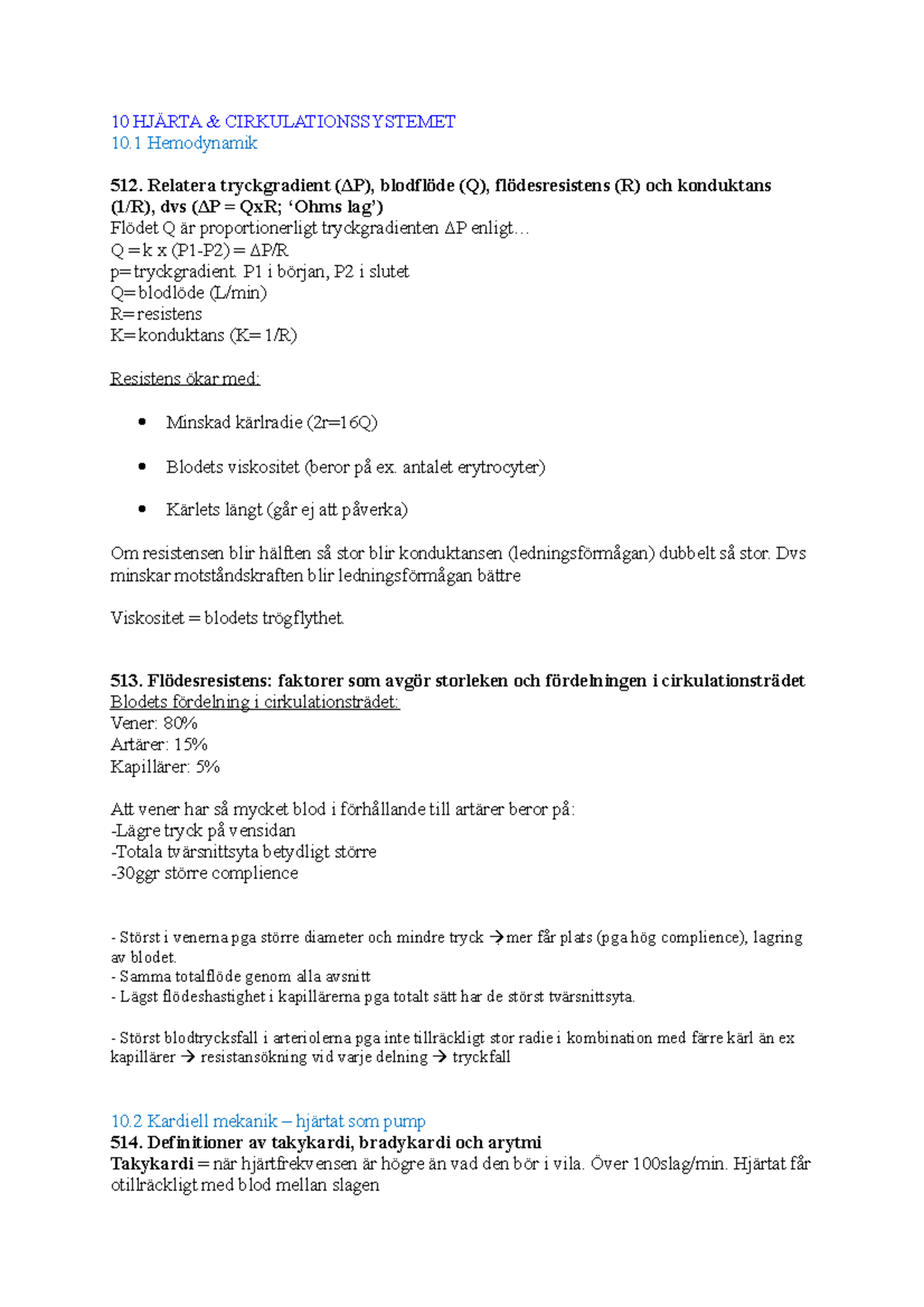 Hjärtat och cirkulationssystemet - 10 HJÄRTA & CIRKULATIONSSYSTEMET 10 ...