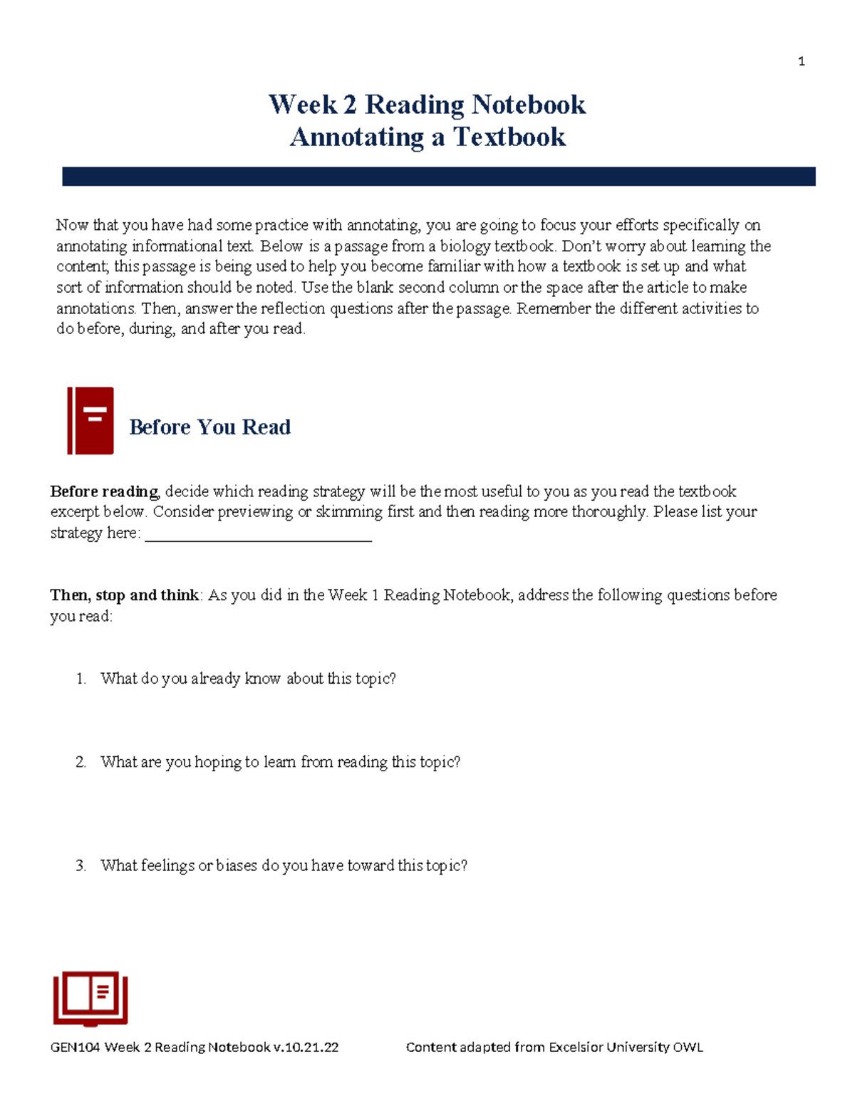 Week 2 Reading Notebook 11 - Week 2 Reading Notebook Annotating a ...