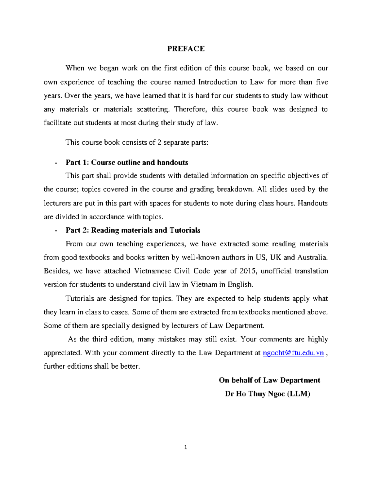 Course Book - Preface - Giáo trình - 1 PREFACE When we began work on ...