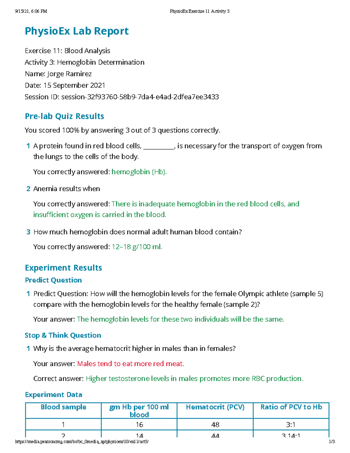 Physio Ex Exercise 11 Activity 3 - pearsoncmg/bc/bc_0media_ap/physioex ...