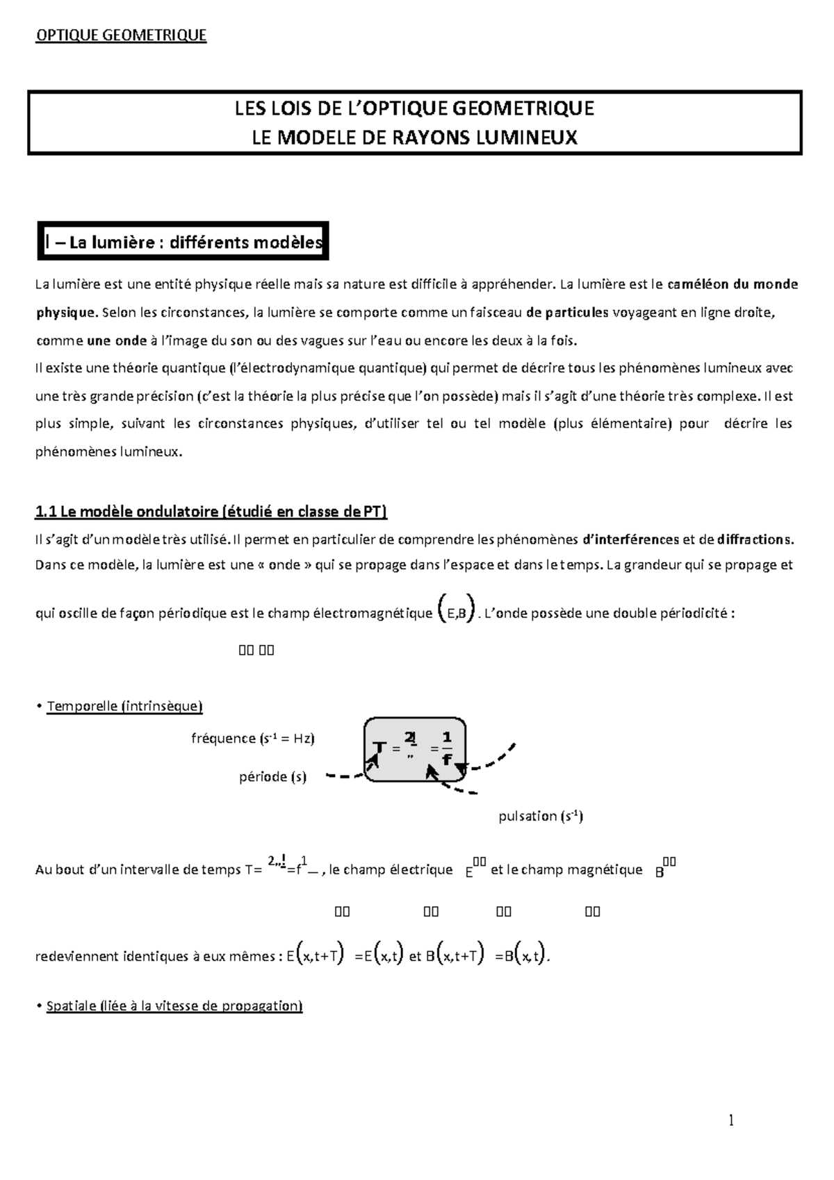 Lois-optique-geometrique - OPTIQUE GEOMETRIQUE LES LOIS DE L’OPTIQUE ...