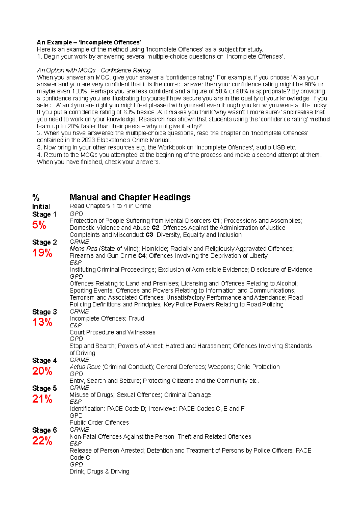 Exam Help - Revision Guide and Topics - An Example – ‘Incomplete ...