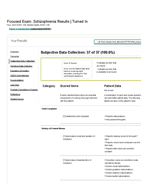 Shadow Health® │ Digital Clinical Experiences™ from Elsevier documentation - Focused Exam: - Studocu