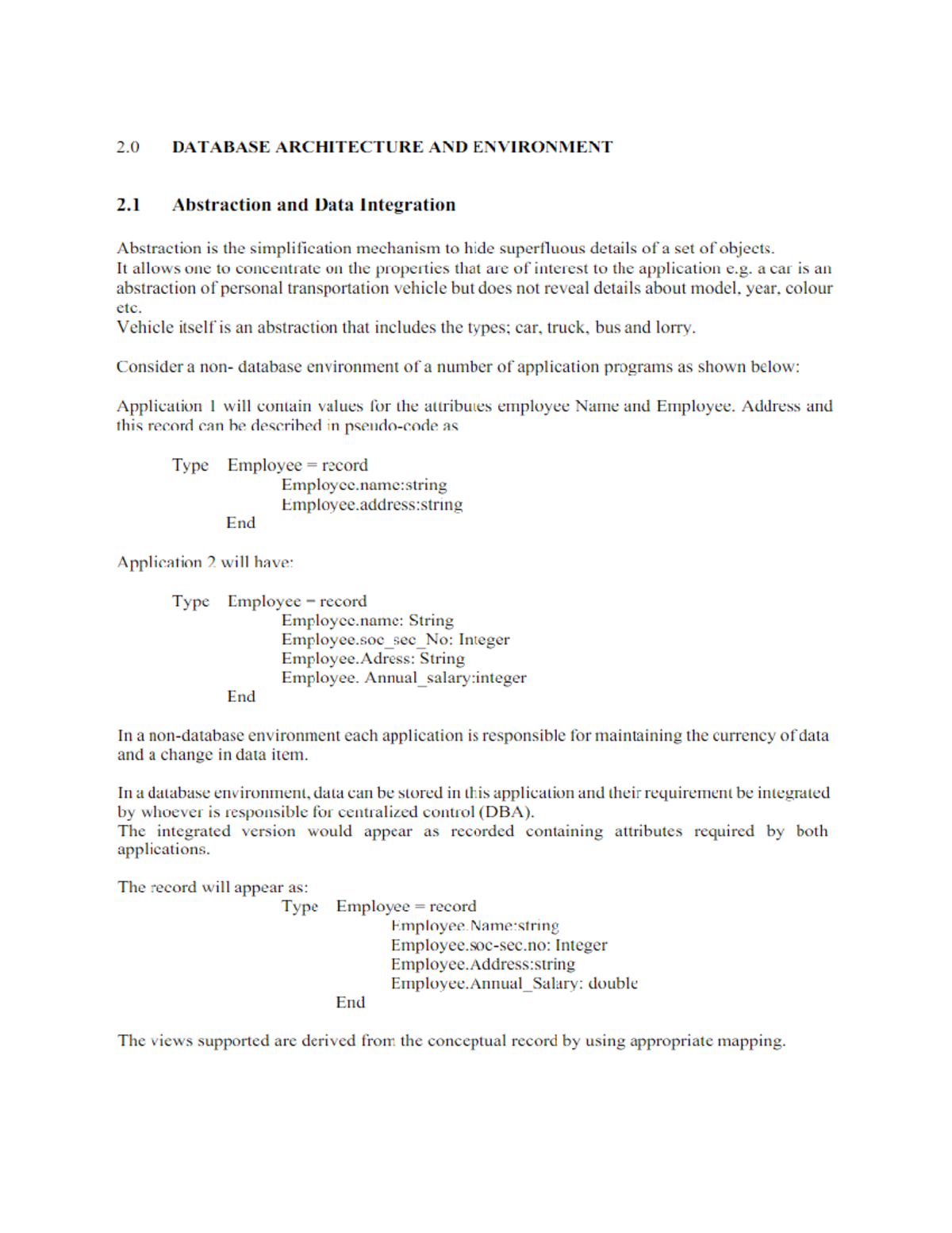 DBMS Batch 2 - Short notes on database management systems - 2 DATABASE ...