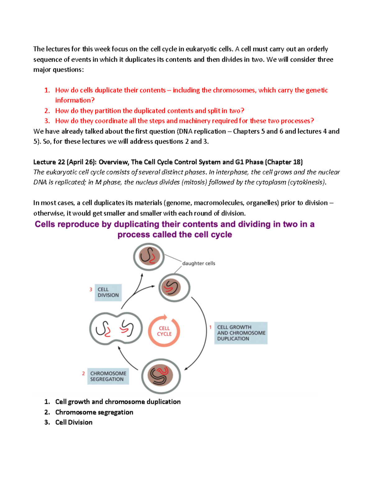Week 13 - Notes for Final study guide - The lectures for this week ...