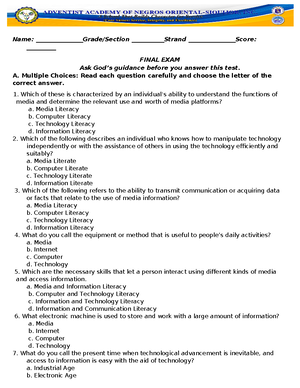 MIL- Module-6 - Summary Media And Information Literacy - Name of ...