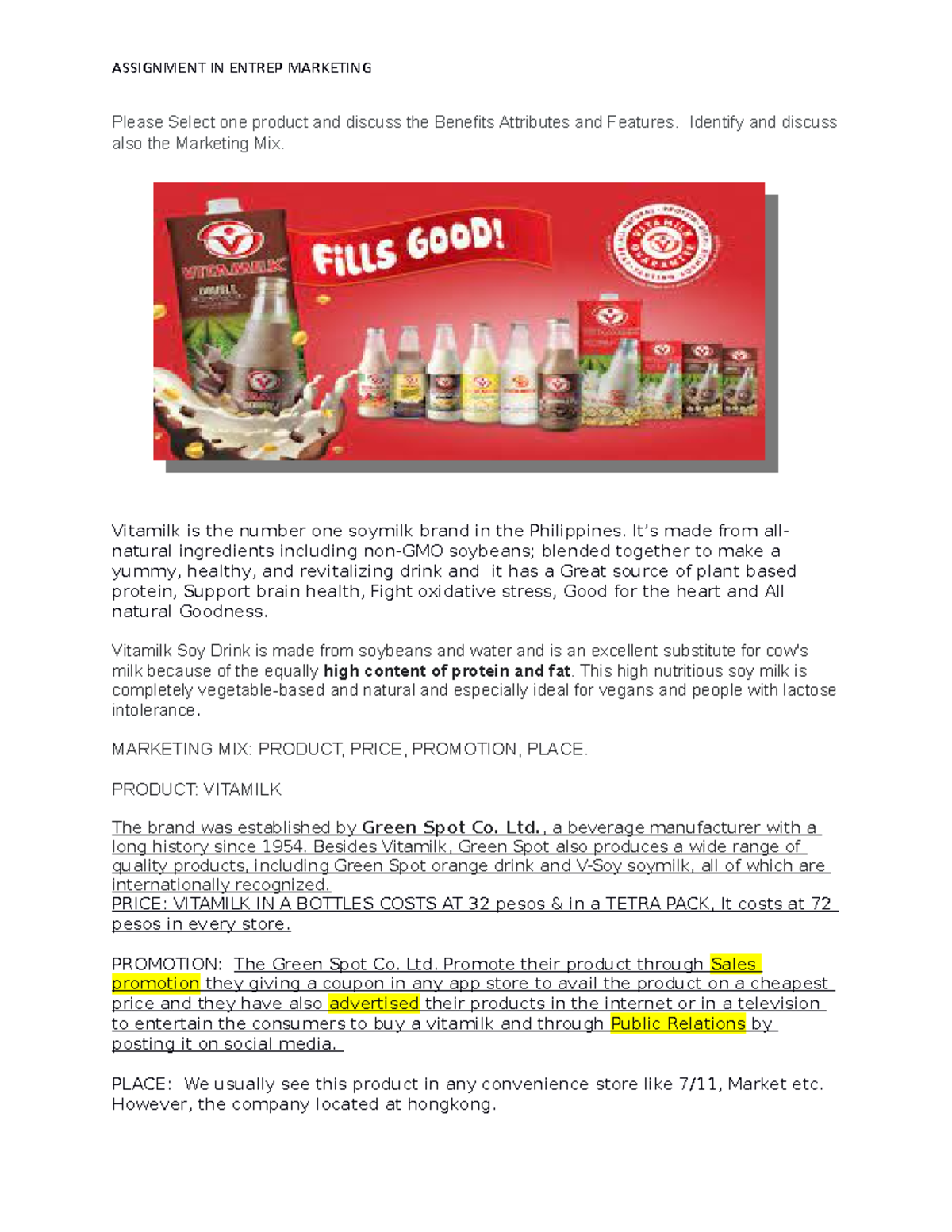 Entrepreneur Marketing - Assignment - ASSIGNMENT IN ENTREP MARKETING ...