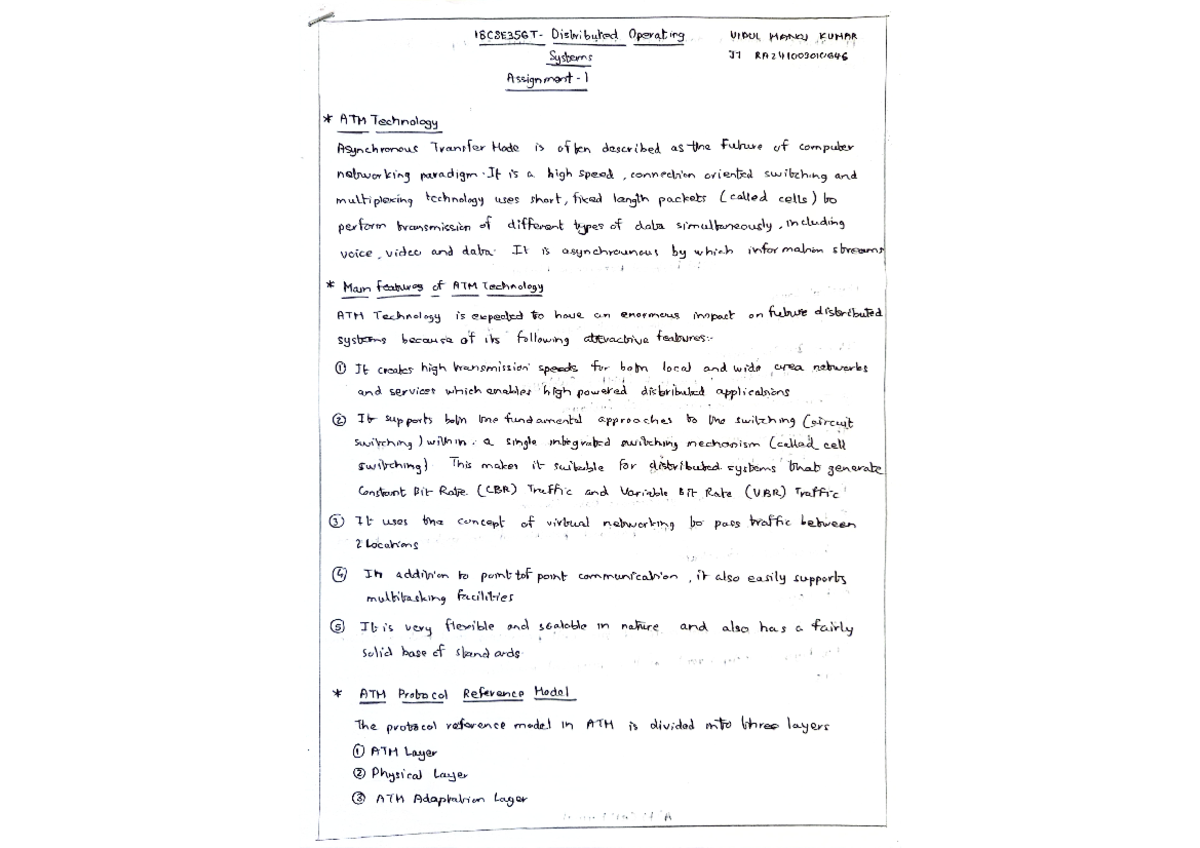 DOS Assignment 1 - Distributed Operating VIDUL MANOJ KUMAR Systems J1 ...