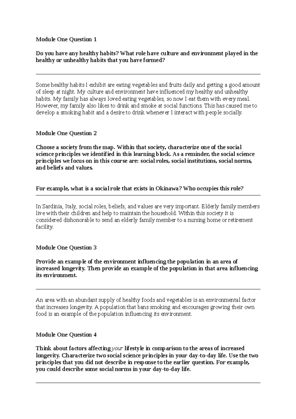SCS 200 Module 1 Short Answer - Module One Question 1 Do you have any ...