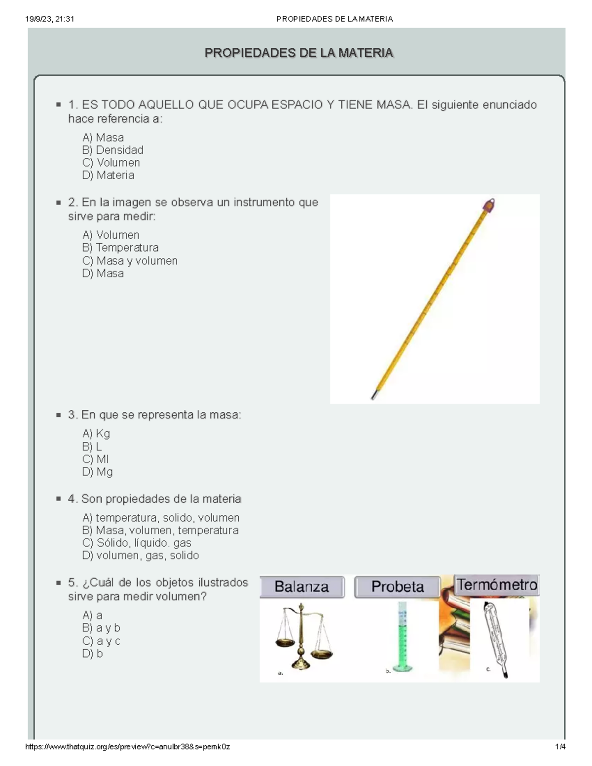 Propiedades DE LA Materia - PROPIEDADES DE LA MATERIA PROPIEDADES DE LA ...