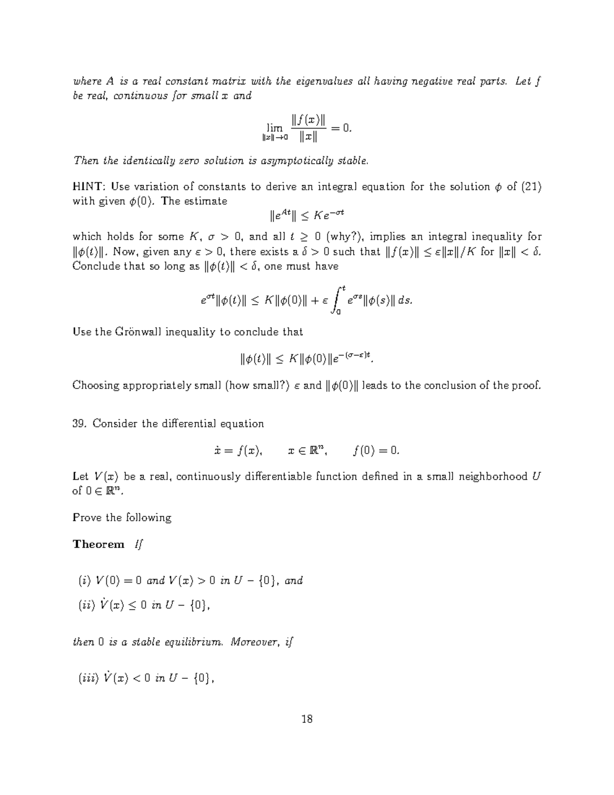 6400 ex19 - Page 19 - where A is a real constant matrix with the ...